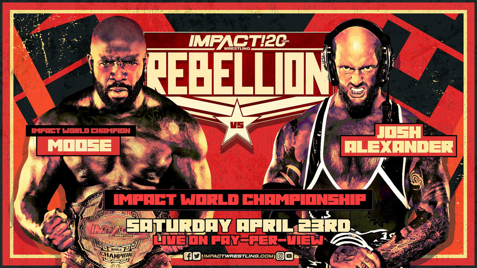 Impact Rebellion Live Results Moose Vs Josh Alexander World Title