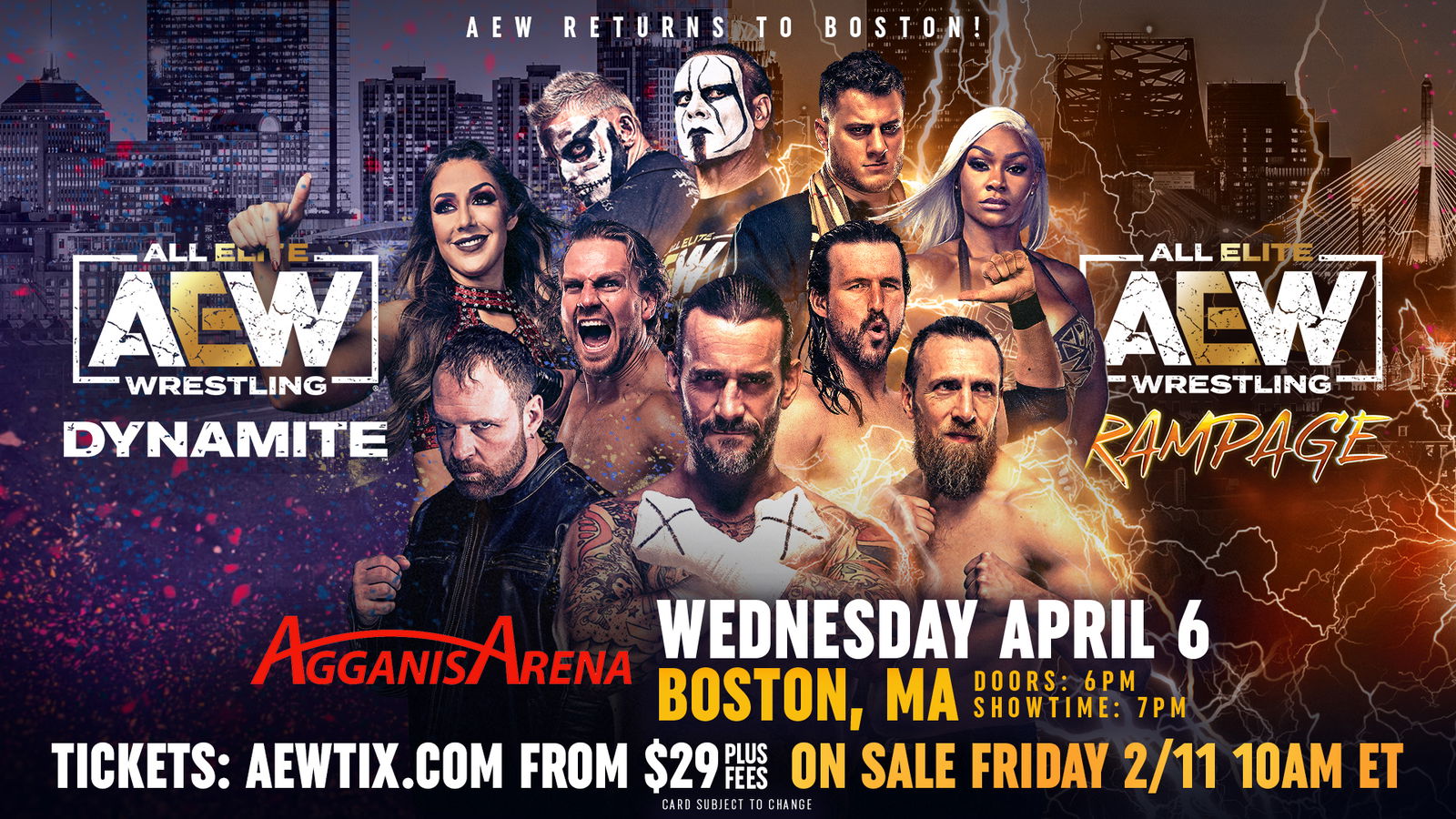 AEW returning to Boston in April for Dynamite & Rampage AEW returning to Boston in April for Dynamite & Rampage