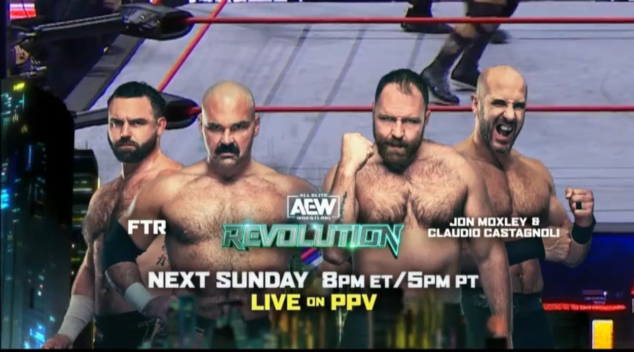 FTR vs. Jon Moxley & Claudio Castagnoli set for AEW Revolution - F4W/WON FTR vs. Jon Moxley & Claudio Castagnoli set for AEW Revolution - F4W/WON