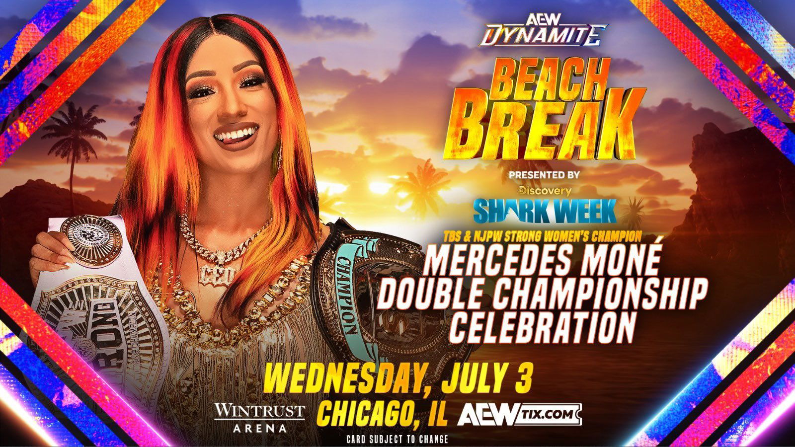 Mercedes Mone double title celebration added to AEW Dynamite Beach ... Mercedes Mone double title celebration added to AEW Dynamite Beach ...