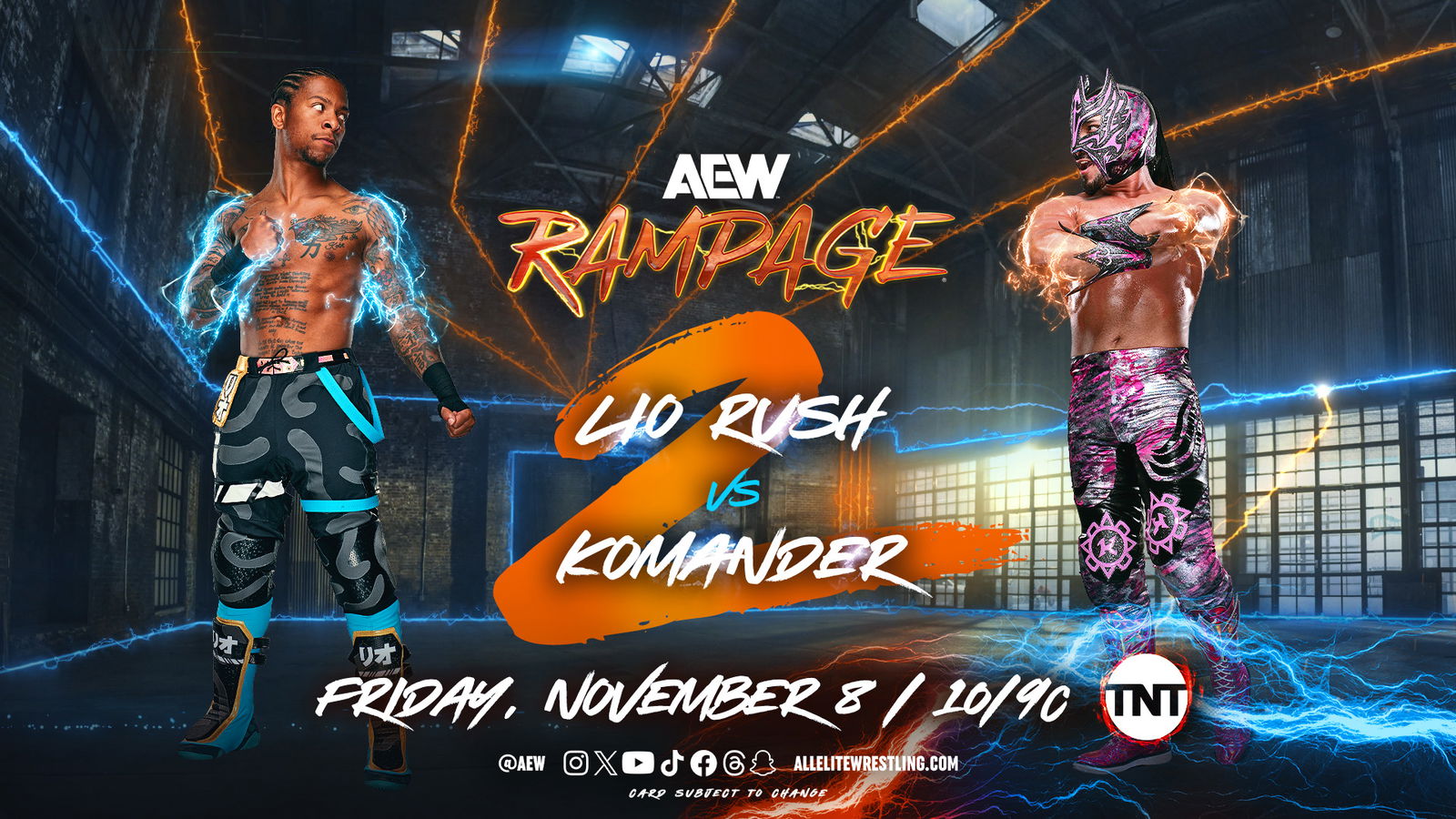 AEW Rampage live results: Lio Rush vs. Komander II - F4W/WON AEW Rampage live results: Lio Rush vs. Komander II - F4W/WON