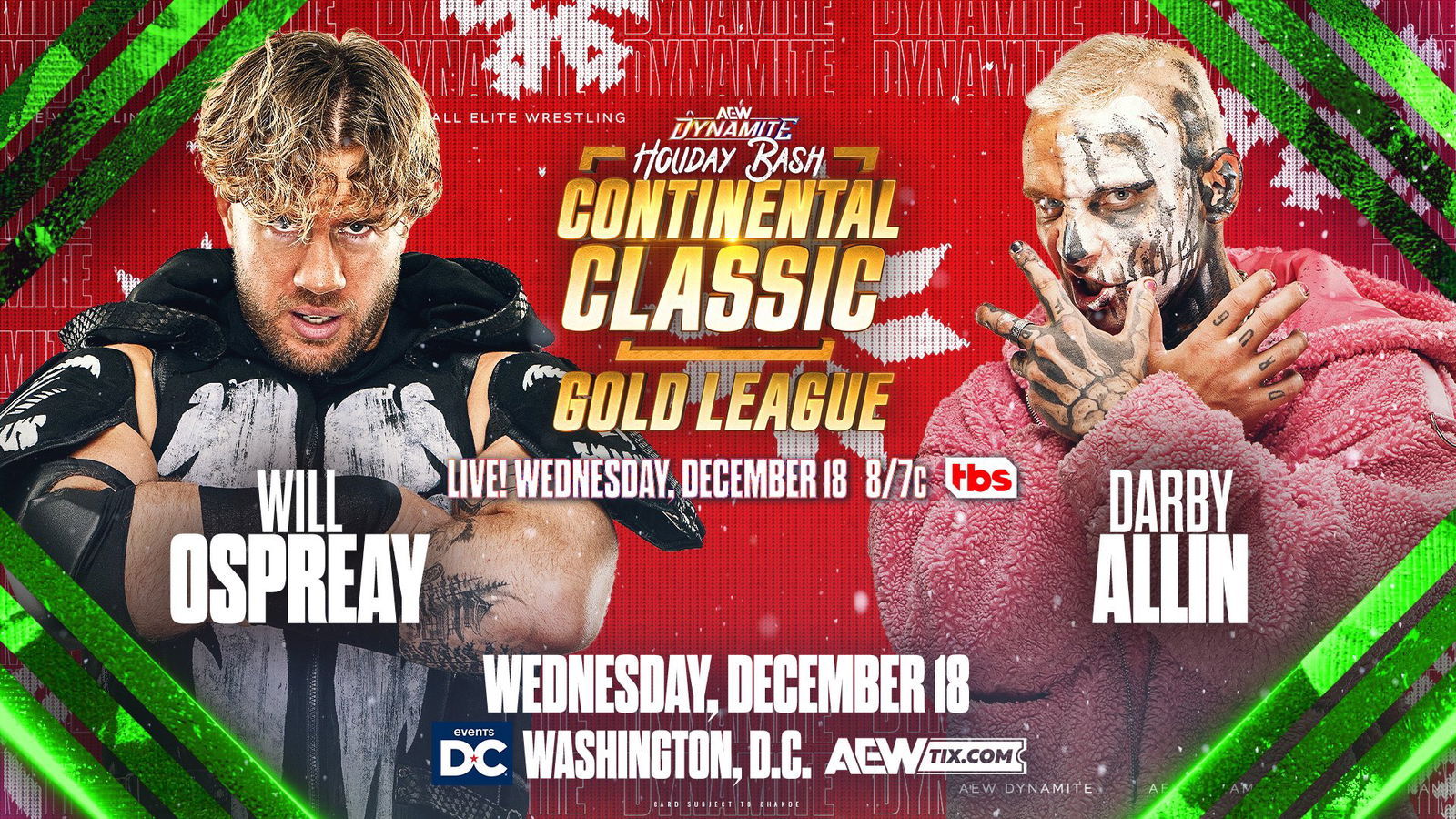 AEW Dynamite Holiday Bash live results: Will Ospreay vs. Darby Allin ... AEW Dynamite Holiday Bash live results: Will Ospreay vs. Darby Allin ...