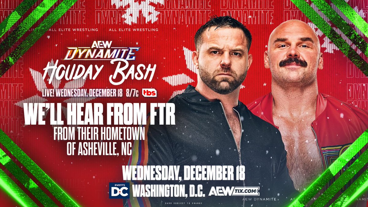 New match, FTR segment added to AEW Dynamite Holiday Bash - F4W/WON New match, FTR segment added to AEW Dynamite Holiday Bash - F4W/WON
